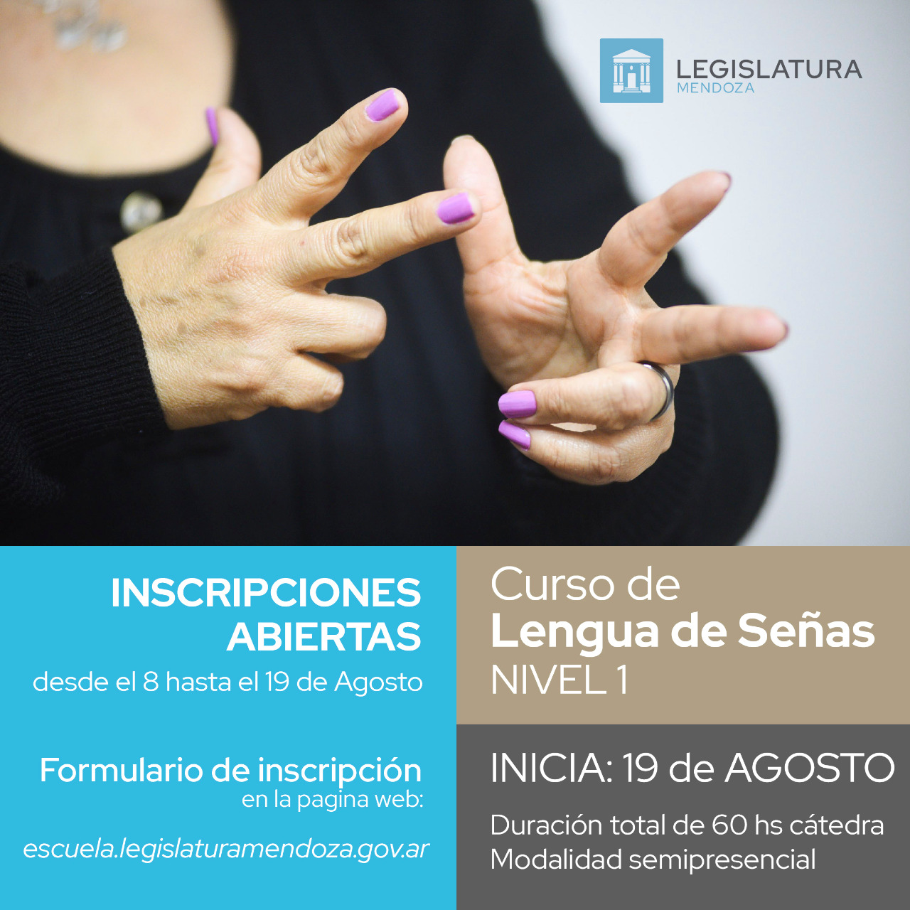 Vuelve a dictarse el Curso de Lengua de Señas en la Legislatura - Senado de Mendoza
